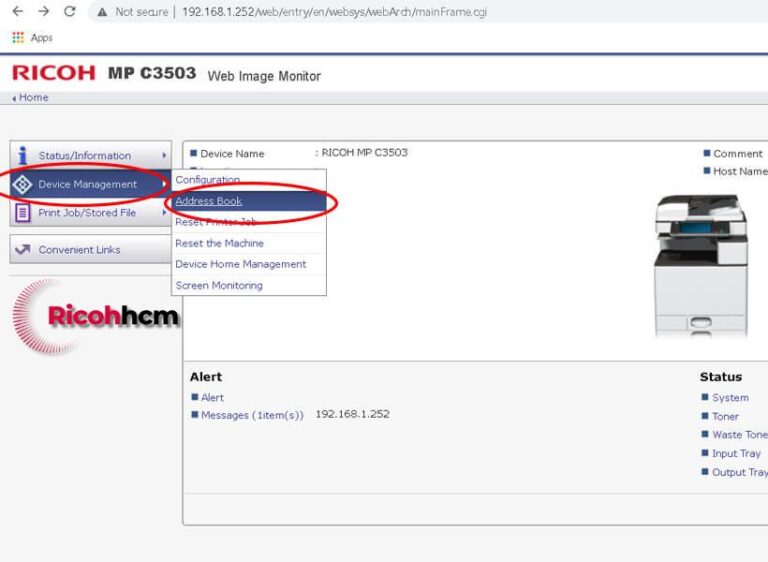 Hướng dẫn cài Scan To Folder photocopy RICOH đầy đủ